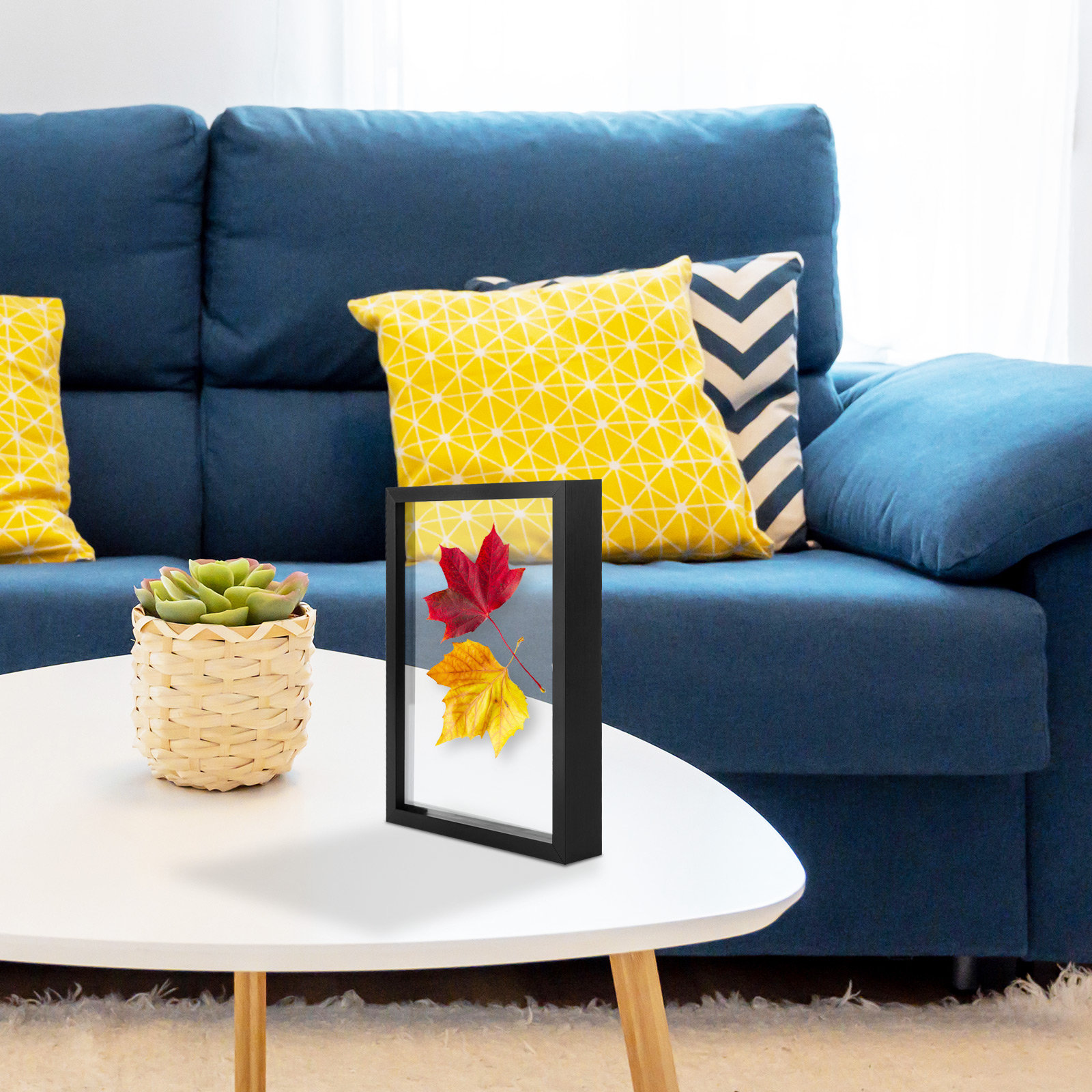 Hokku Designs Vilas 5x7 Picture Frame, Metal Floating Frame with ...