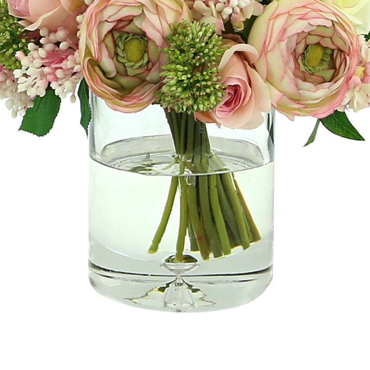Creative Displays, Inc. Ranunculus, Lilac And Rose Arrangement In A ...