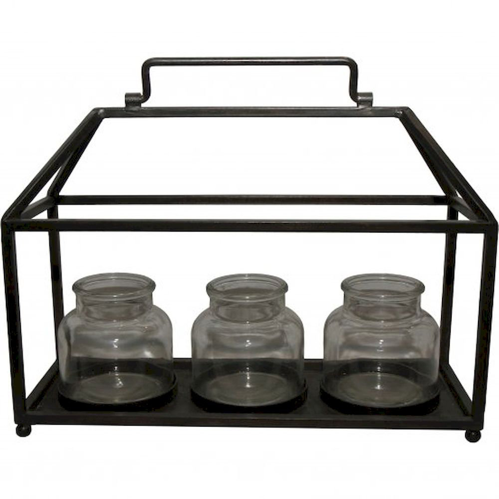 Gracie Oaks Deconstructed Box Tall Metal Lantern | Wayfair