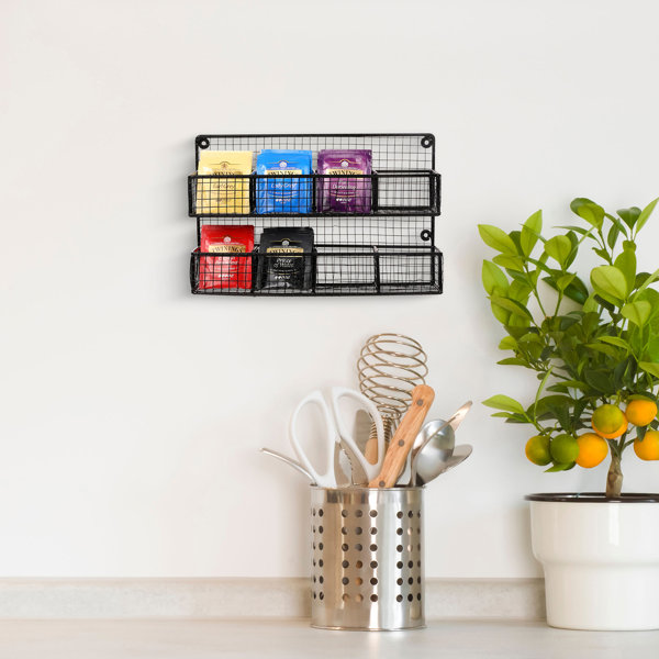 MyGift Black Metal Tea Bag Organizer & Reviews | Wayfair
