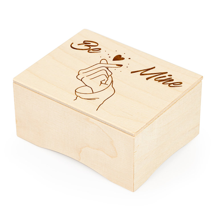 Marlow Home Co. Be Mine Written Wooden Music Box | Wayfair.co.uk