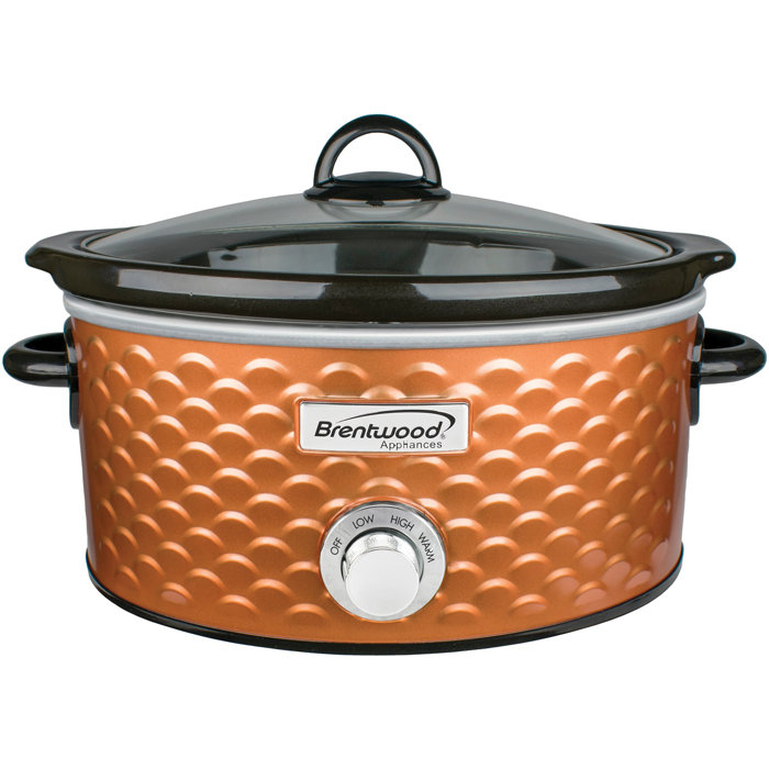 Brentwood Appliances 4.5 Qt. Scallop Pattern Slow Cooker & Reviews ...