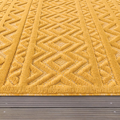 Union Rustic Jakius Yellow Indoor/Outdoor Rug | Wayfair