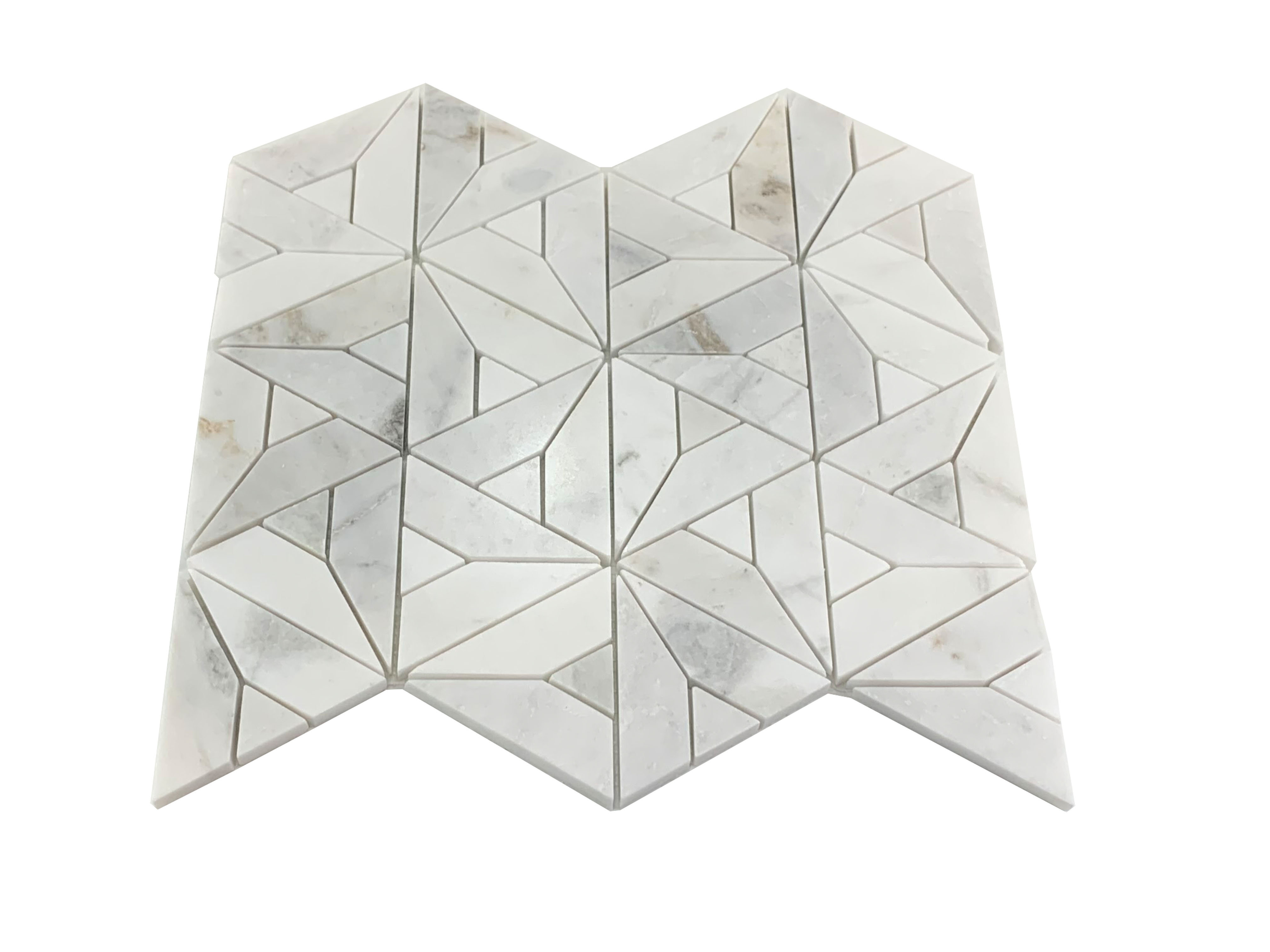 Bloom Stone 1" x 3" Marble Herringbone Mosaic Wall & Floor Tile ...