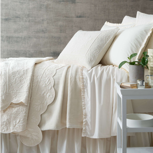 White-ruffled-sheet | Wayfair