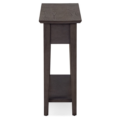 Charlton Home® Solid + Manufactured Wood Narrow Chairside Table ...
