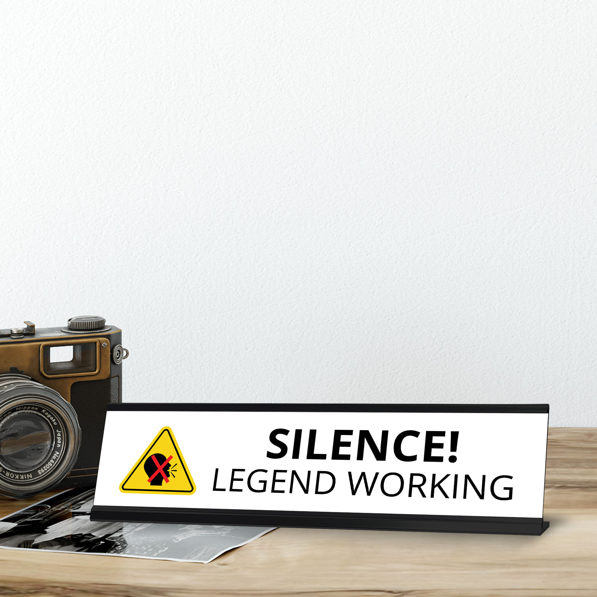 Signs ByLITA Silence Legend Working Desk Sign | Wayfair