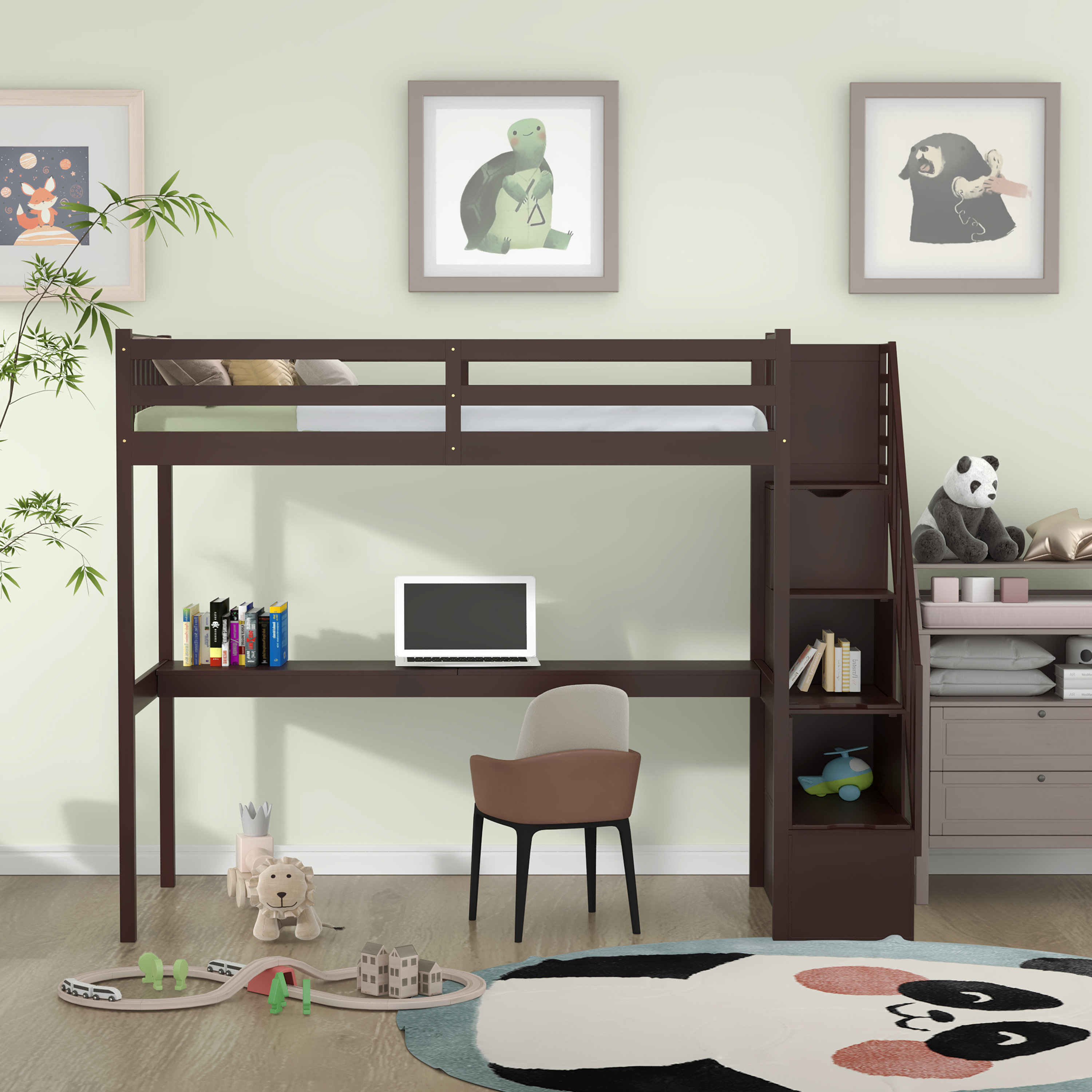 Harriet Bee Guinette Twin Loft Bed by Harriet Bee | Wayfair