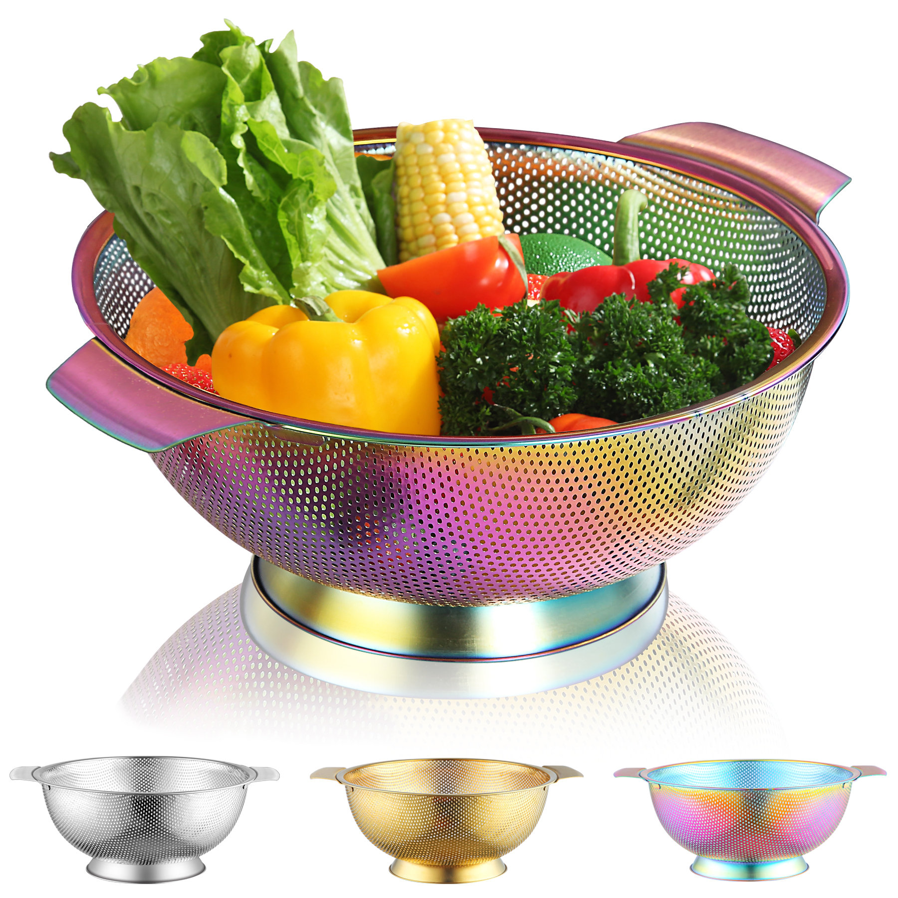 ASA Stainless Steel Rice Washing Bowl, Versatile 3-in-1 Colander And ...