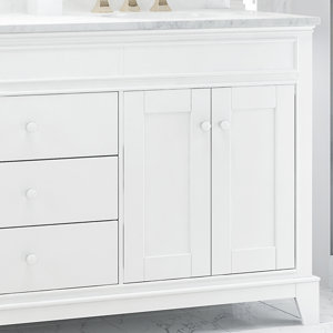 Home Loft Concepts Janice Locke 72" Double Bathroom Vanity Base Only ...