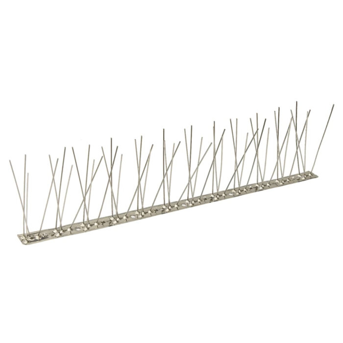 Symple Stuff 2-Row Stainless Steel Bird & Pigeon Spikes Set Of 20 10 M ...