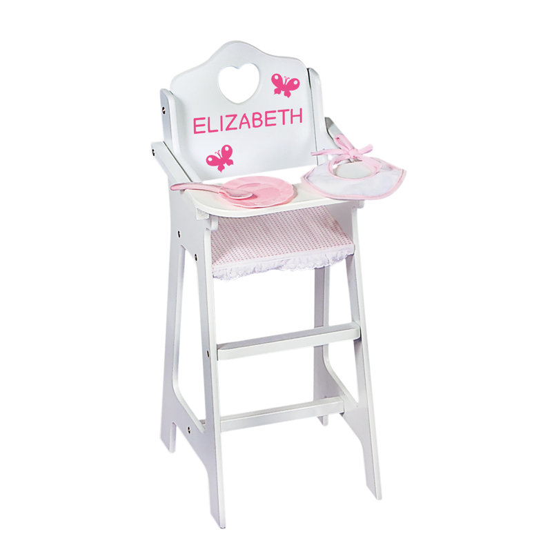 Badger Basket Doll High Chair with Accessories and Free Personalization ...