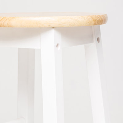 Winston Porter Robin Solid Wood Short & Bar Stool & Reviews | Wayfair