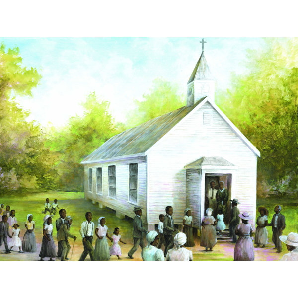 Winston Porter People Going To Church - Wrapped Canvas Print | Wayfair