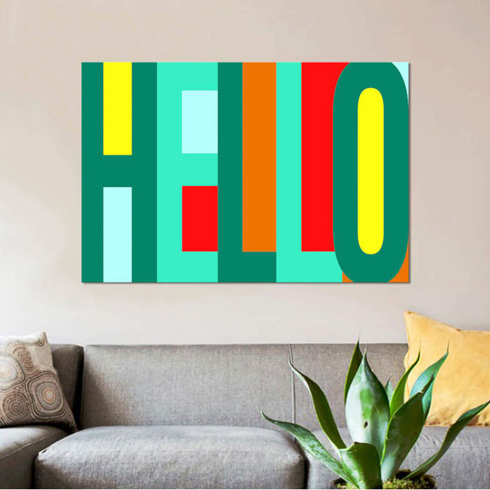 Bless international Hello by PI Studio - Wrapped Canvas Graphic Art ...