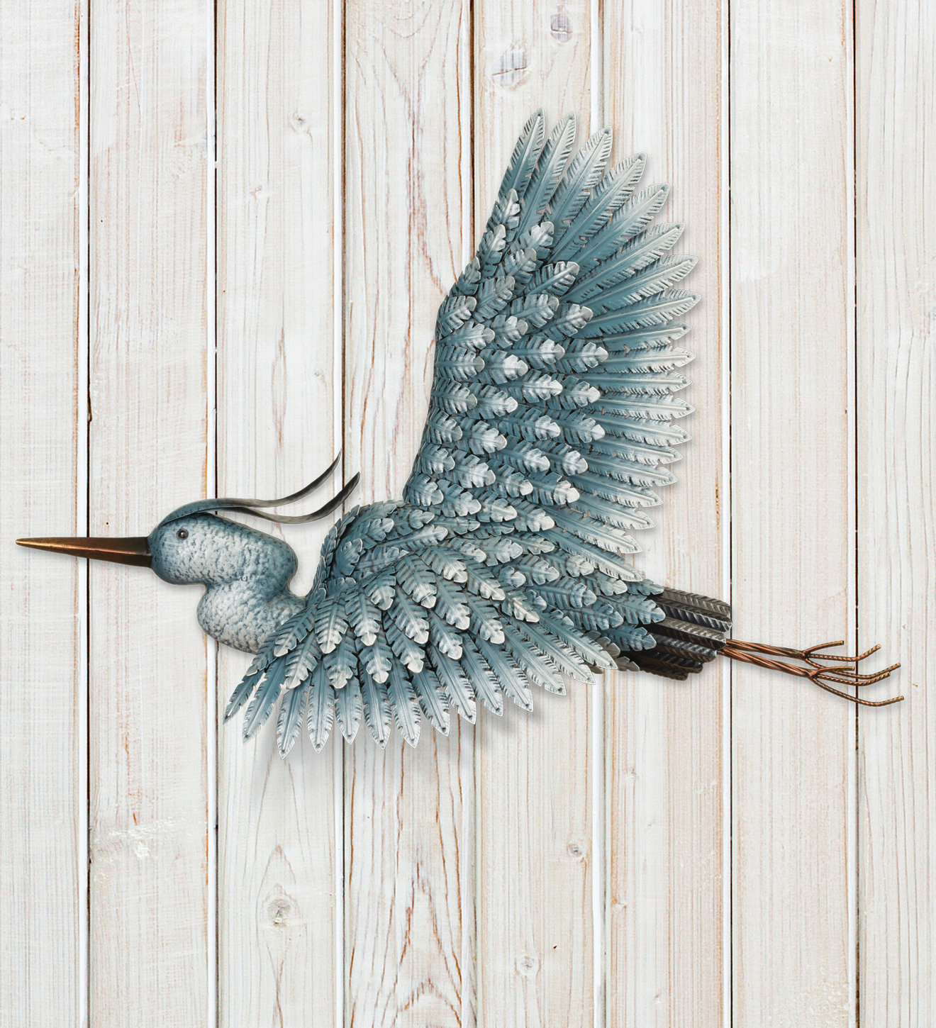 Beachcrest Home Metal Heron Wall Décor & Reviews | Wayfair
