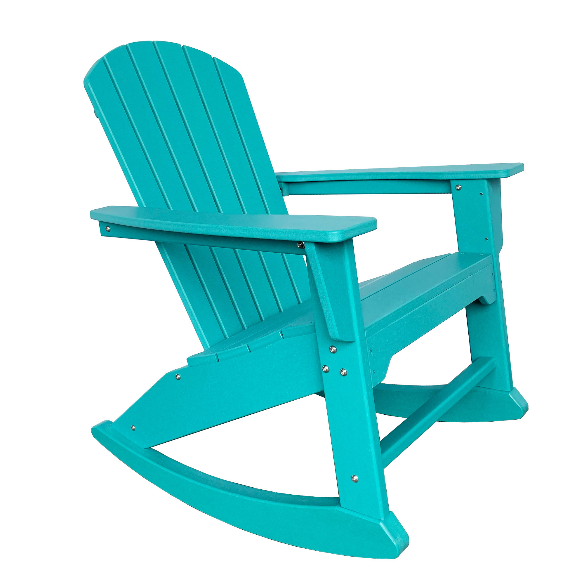 Highland Dunes Lukasz Outdoor Rocking Plastic Chair | Wayfair