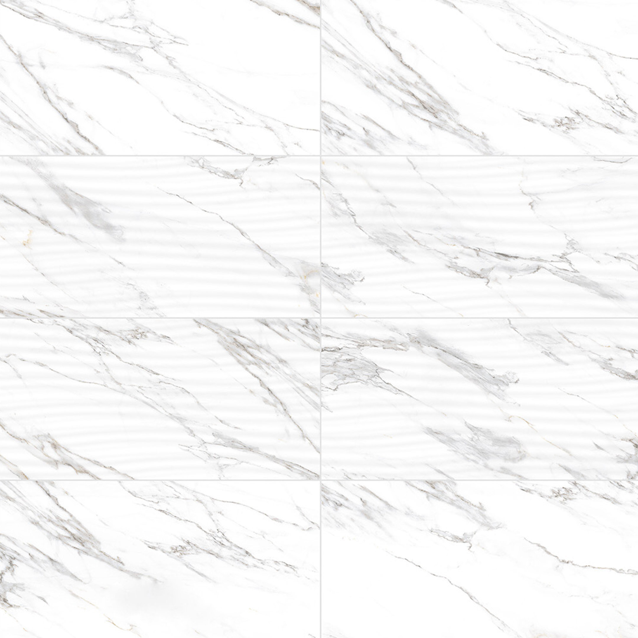 Qube Tiles Dantilia Wave 12" X 24" 3D Deco Marble Look Wall Tile ...