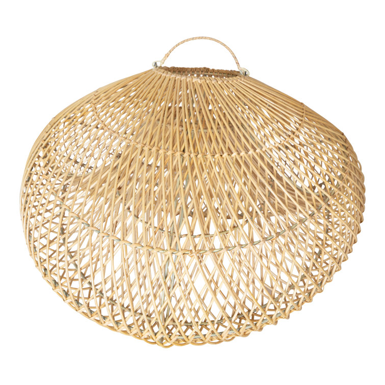 Bay Isle Home 35Cm H Bamboo/Rattan Drum Lamp Shade ( Spider ) in Beige ...