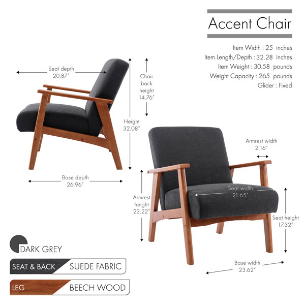 Fernleaf 63.5Cm Wide Armchair & Reviews | Wayfair.co.uk