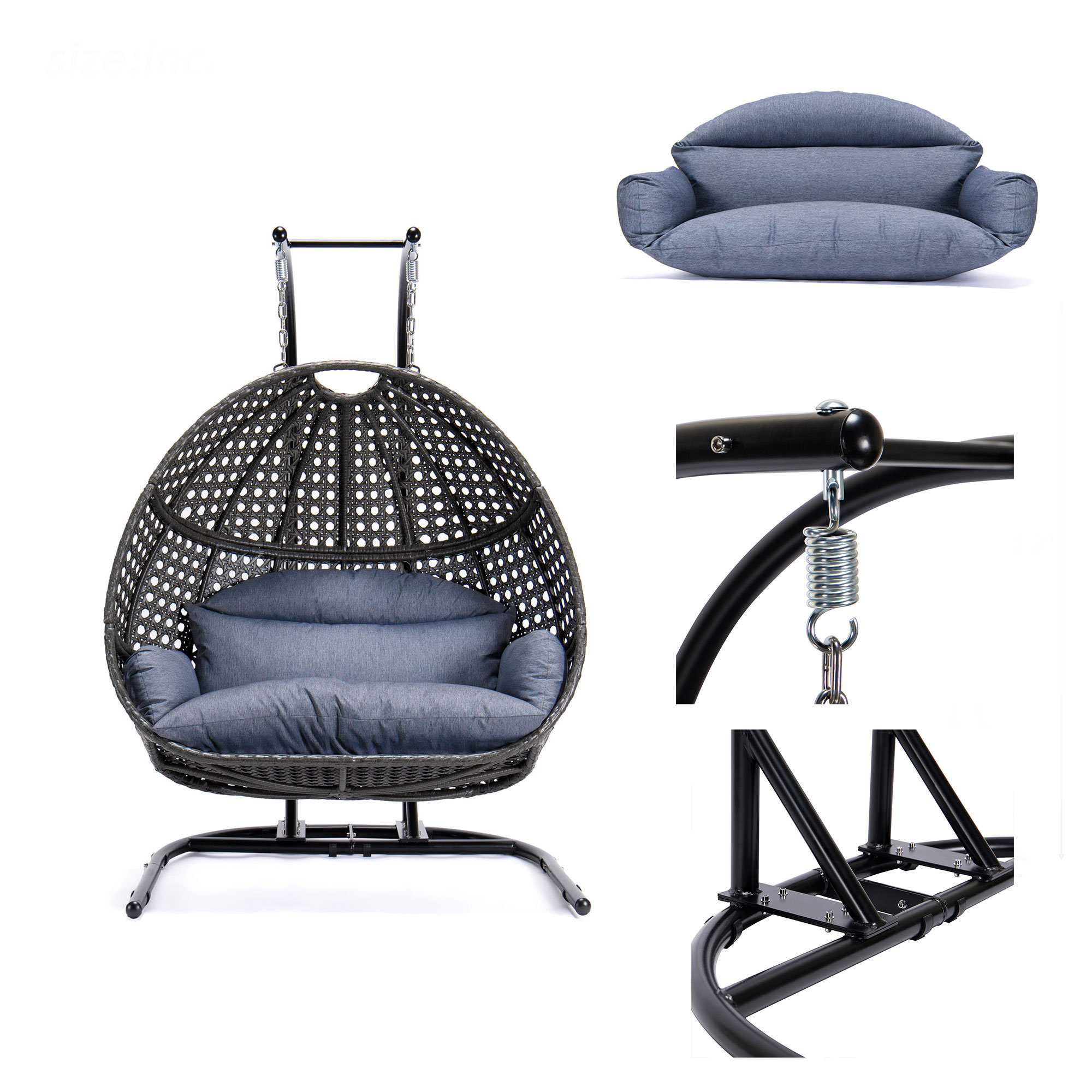 specool Double Swing Chair with Stand | Wayfair