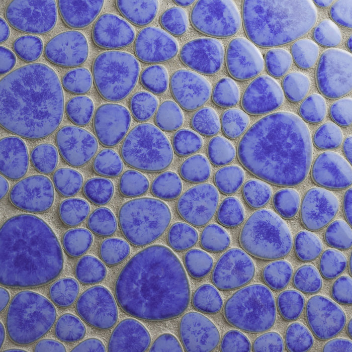 Merola Tile Pebble 11" x 11" Porcelain Pebbles/Rocks Mosaic Wall ...