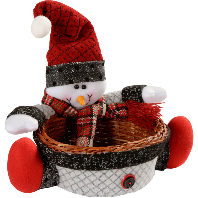 The Seasonal Aisle Snowman Multi-Use Table Wicker Basket & Reviews ...