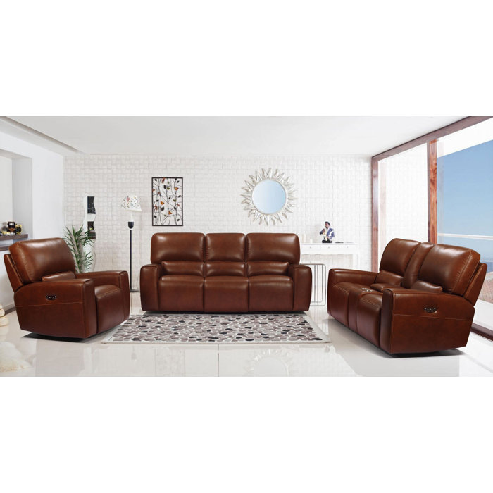 Leather Lusso Leather Power Recliner | Wayfair