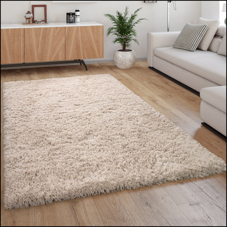 Etta Avenue Bowie Shaggy Beige Rug & Reviews | Wayfair.co.uk