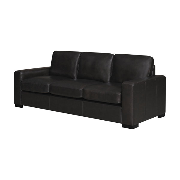 Hokku Designs Dubava 83.6'' Leather Sofa | Wayfair