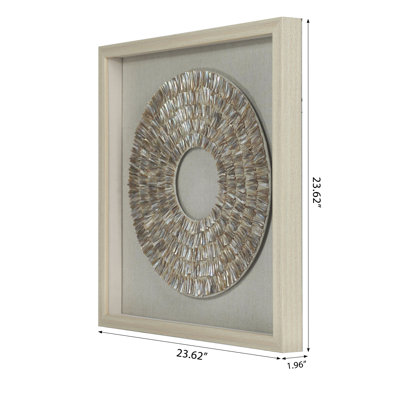 Dakota Fields Pearl Oyster Shell Shadow Box Wall Décor & Reviews | Wayfair