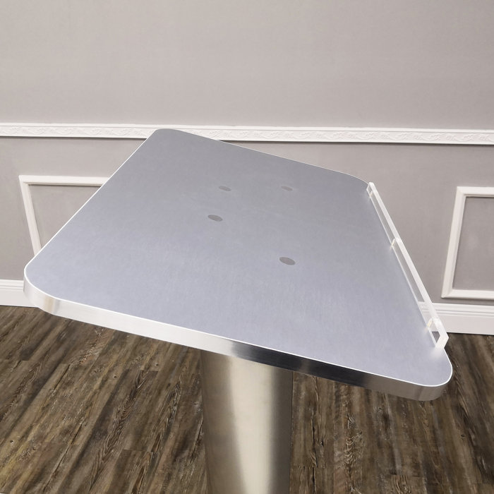 Fixturedisplays® 49" Maple Melamine Podium Pulpit Lectern With Curved ...