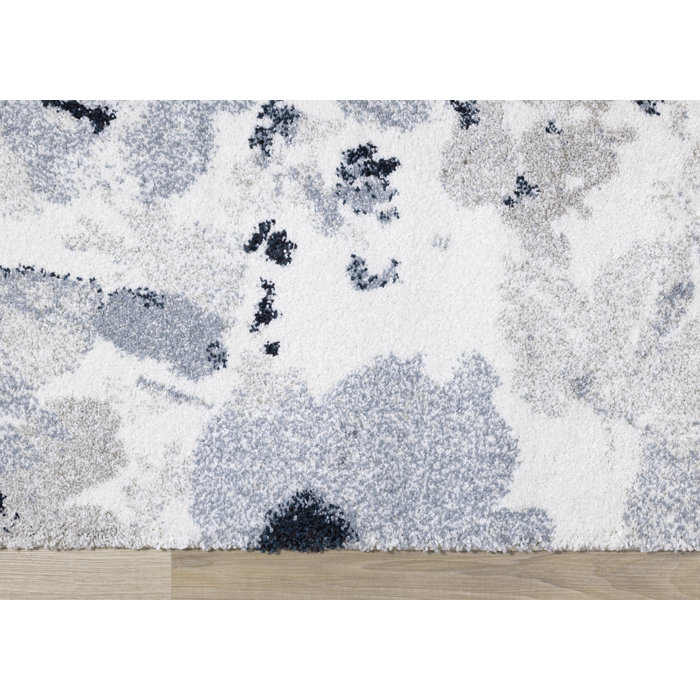 Red Barrel Studio® Mckenzie Performance Gray/Cream/Blue Rug & Reviews ...