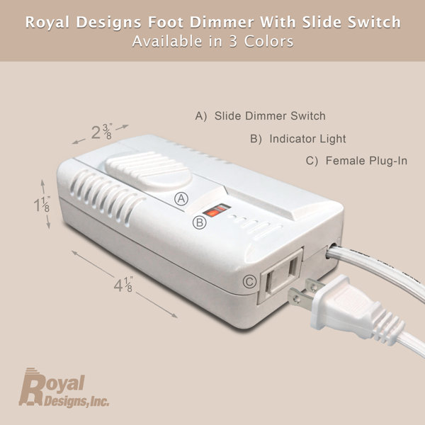 RoyalDesigns 300-Watt Single Pole Slide Dimmer | Wayfair