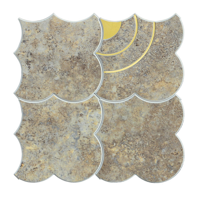 Colamo 8.3" x 8.3" Stone Composite Peel & Stick Mosaic Tile | Wayfair