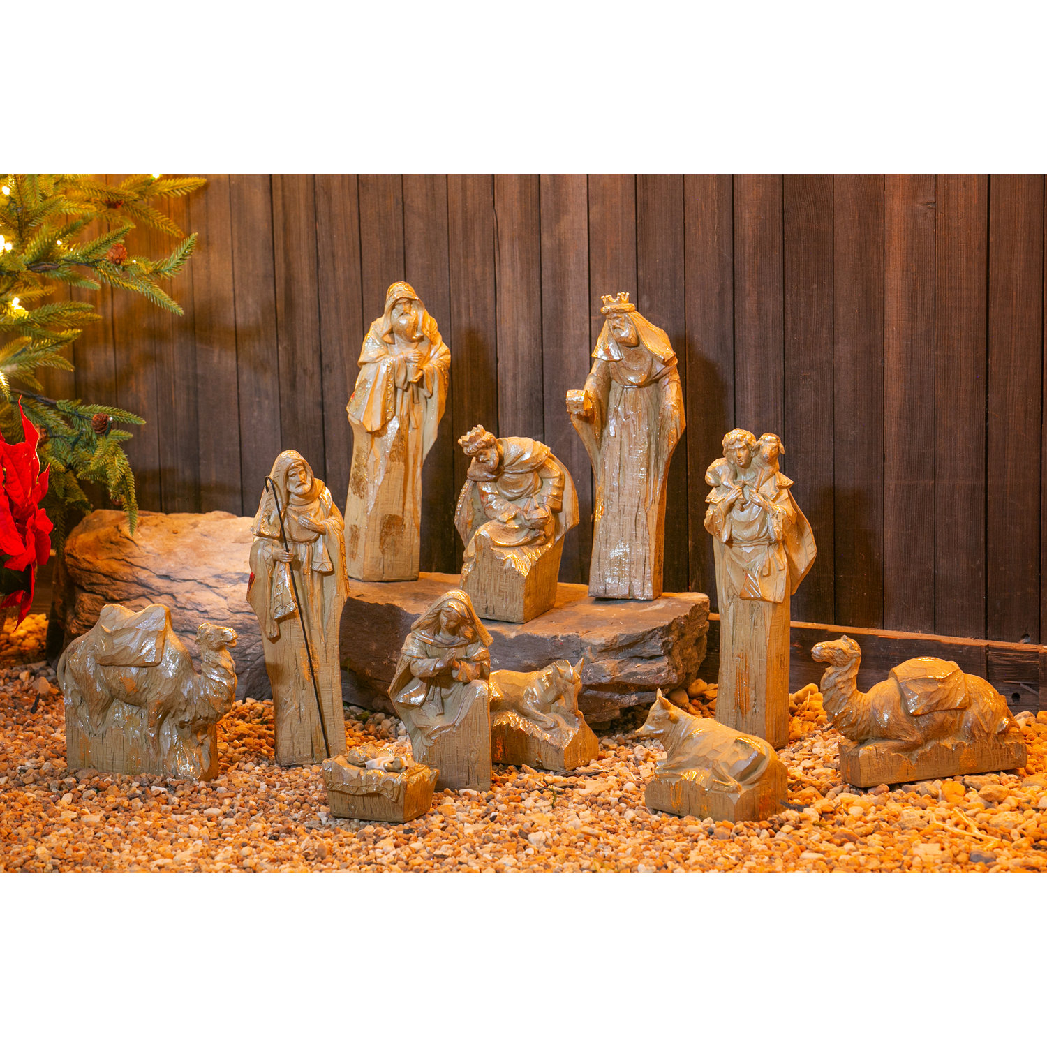 Rebrilliant 11 Piece Nativity Set & Reviews | Wayfair