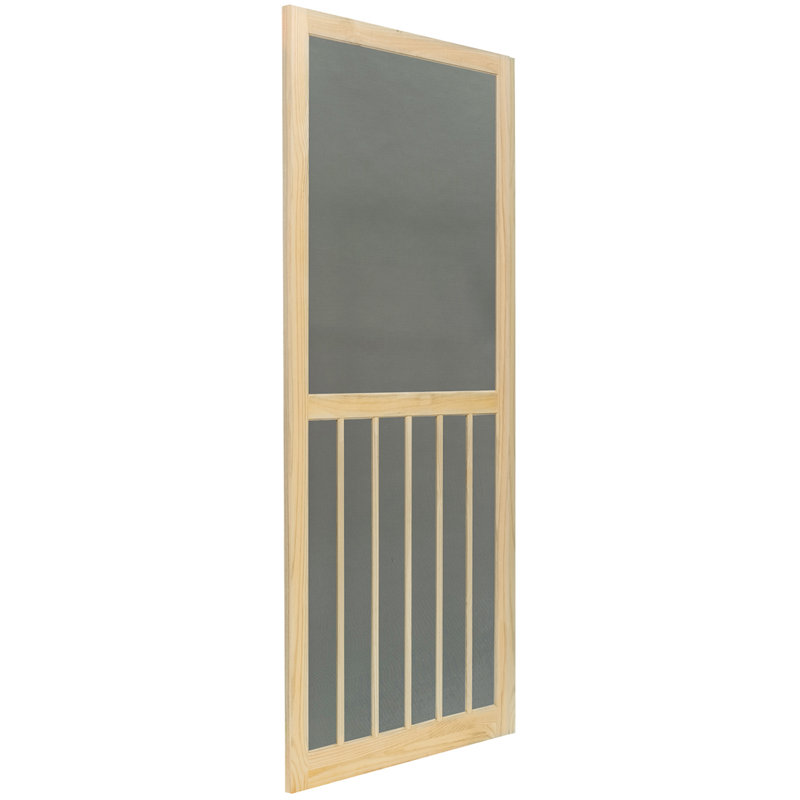 KIBY 5 Panel Wood Exterior Door & Reviews | Wayfair