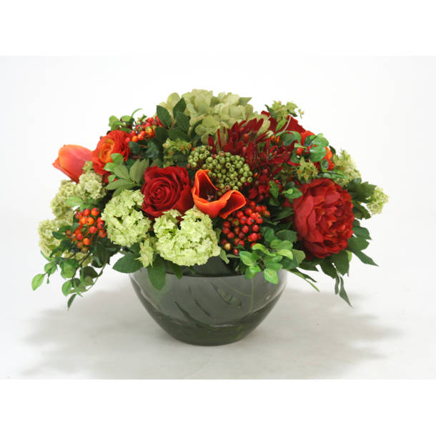Distinctive Designs Mixed Floral Arrangements in Vase | Wayfair