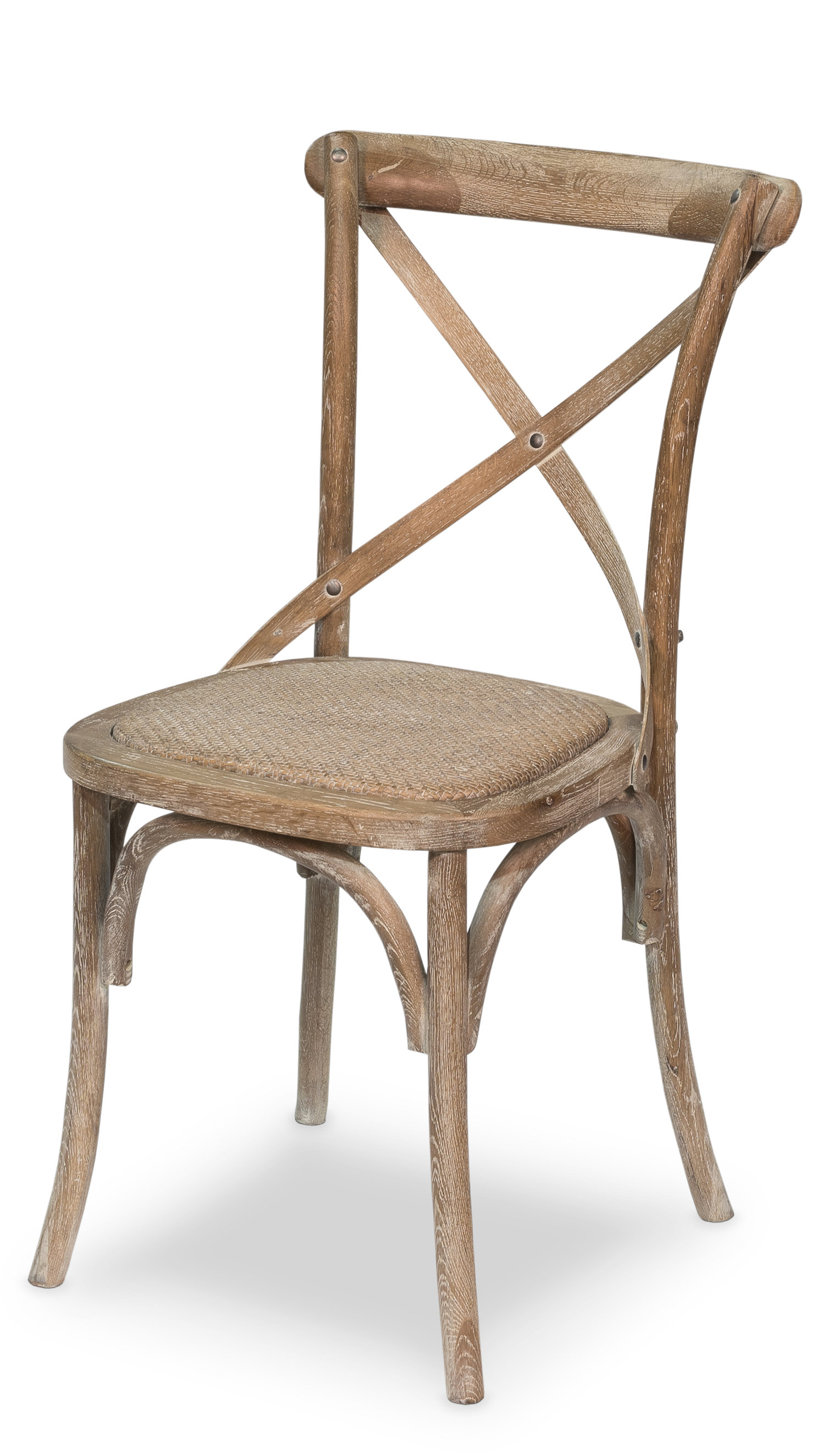 Gracie Oaks Robards Cross Back Side Chair in Whitewash & Reviews | Wayfair