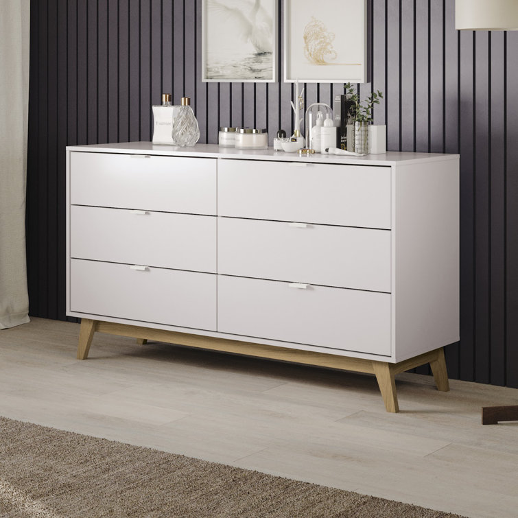 George Oliver Commode double 6 tiroirs l 57,08 po Fazia - Wayfair Canada