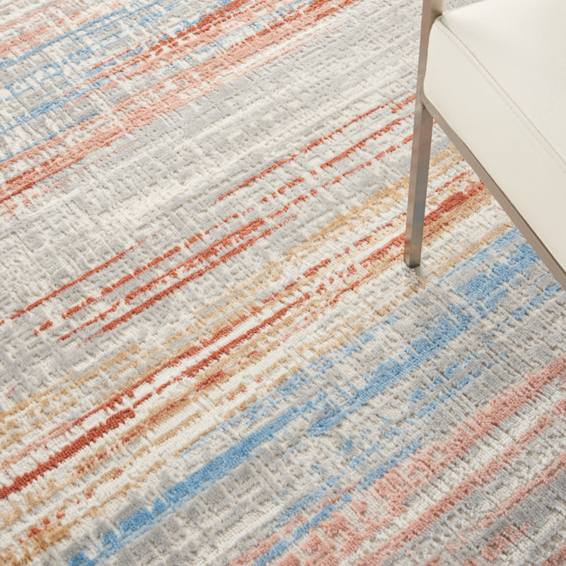Zipcode Design™ Fabiola Blue/Gray/Red Rug & Reviews | Wayfair