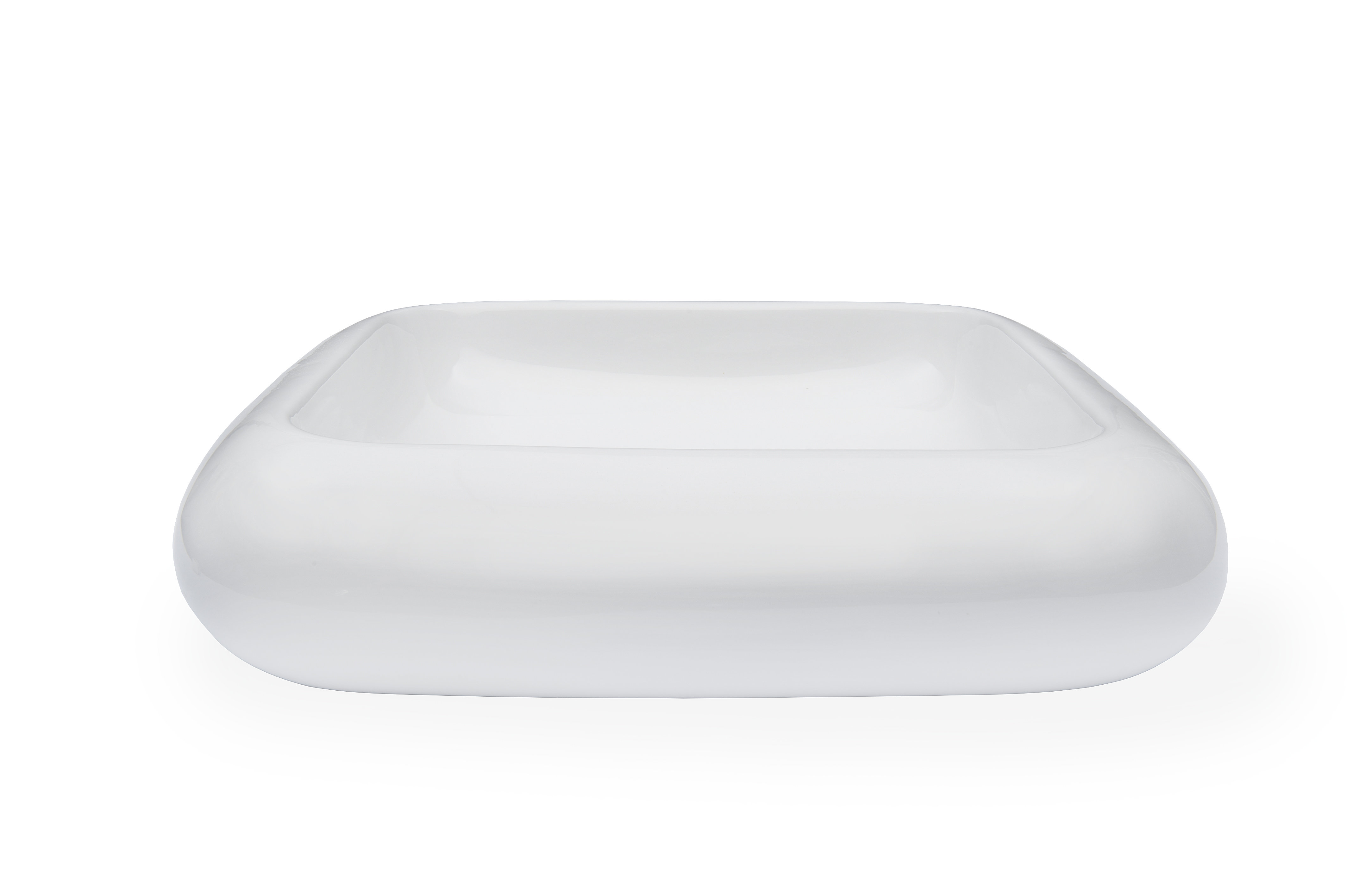 Novatto 18.5'' White Ceramic Square Vessel Bathroom Sink | Wayfair
