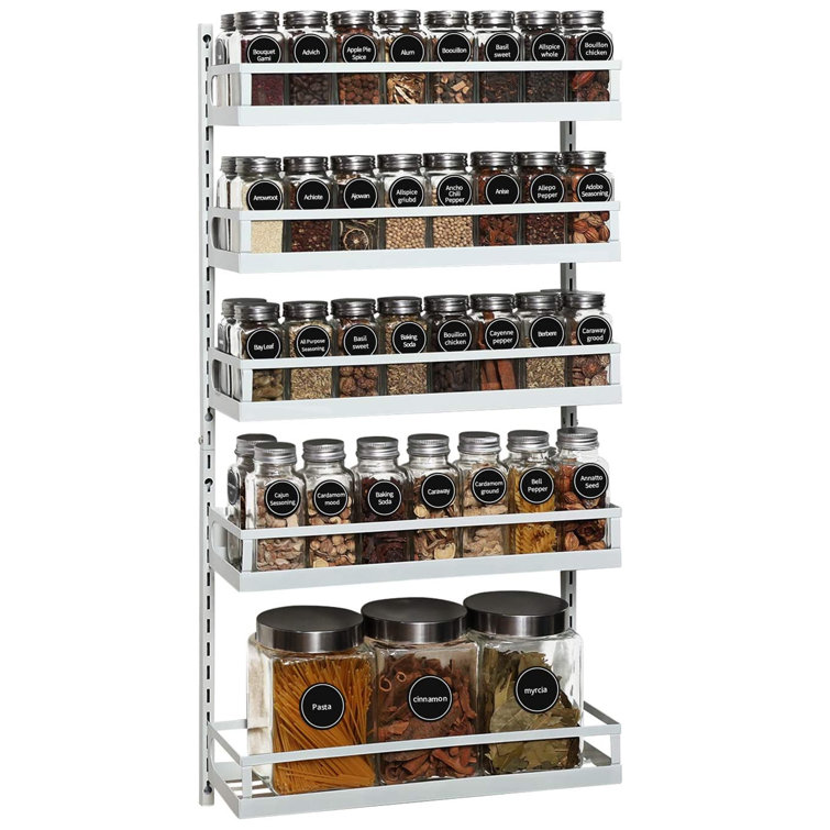 Prep & Savour Wall Mount Spice Rack Organizer 5 Tier | Wayfair