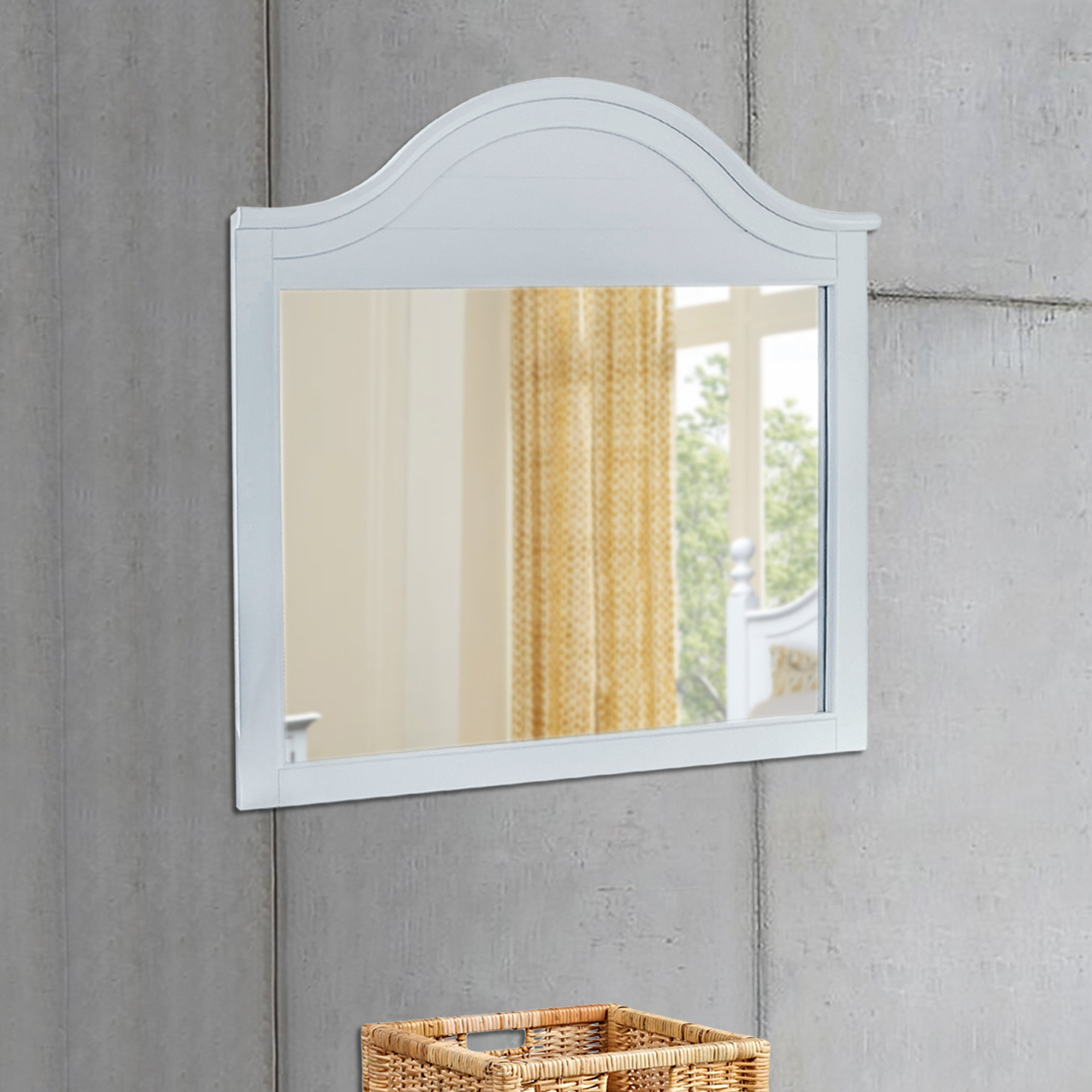 Longshore Tides Emelia Arch Solid Wood Mirror | Wayfair