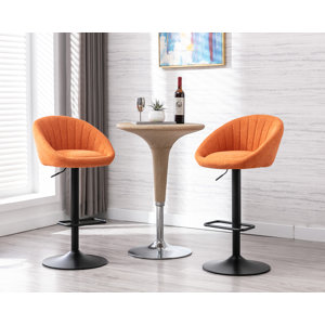 Latitude Run® Swivel Adjustable Height Bar Stool & Reviews | Wayfair