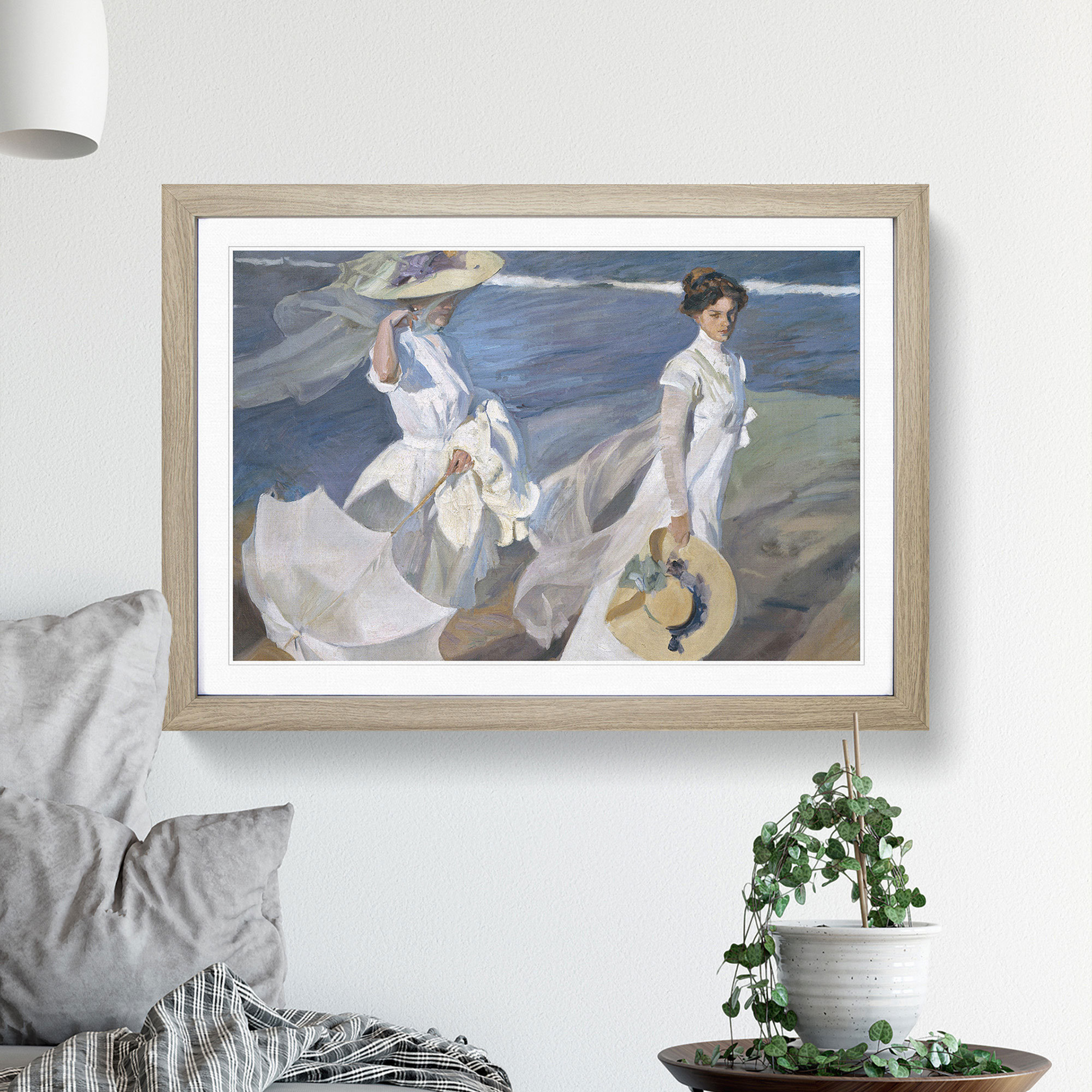 East Urban Home Women Walking on the Beach by Joaquin Sorolla Y Bastida ...
