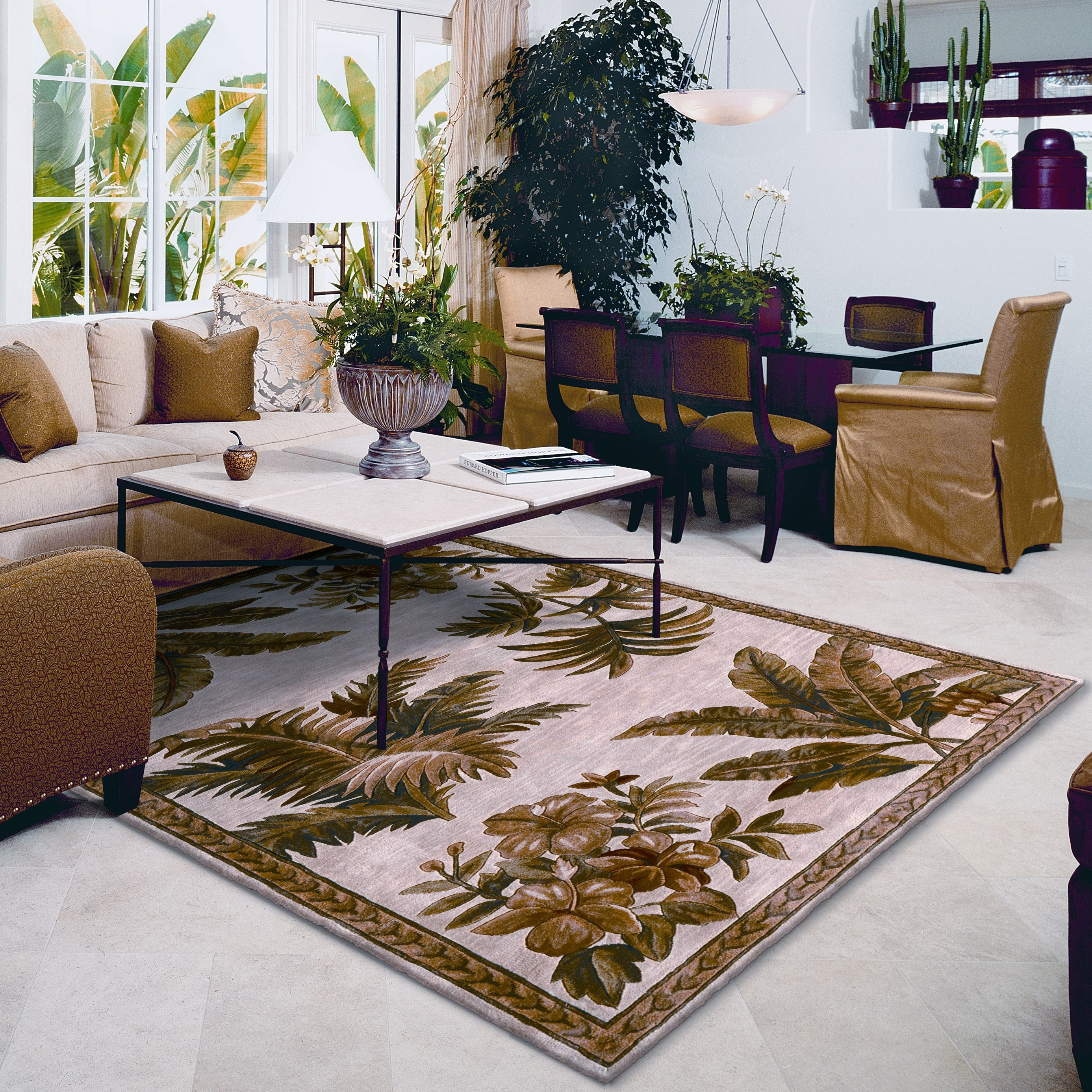 Bay Isle Home Murray Floral Handmade Hand-Tufted Wool Ivory Area Rug ...