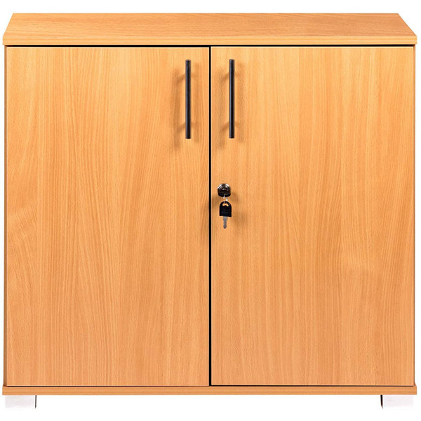 Draper Office Storage Cupboard Desk Height 2 Door Bookcase With Lock ...