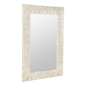 Bay Isle Home Bette Rectangle Shell Wall Mirror | Wayfair