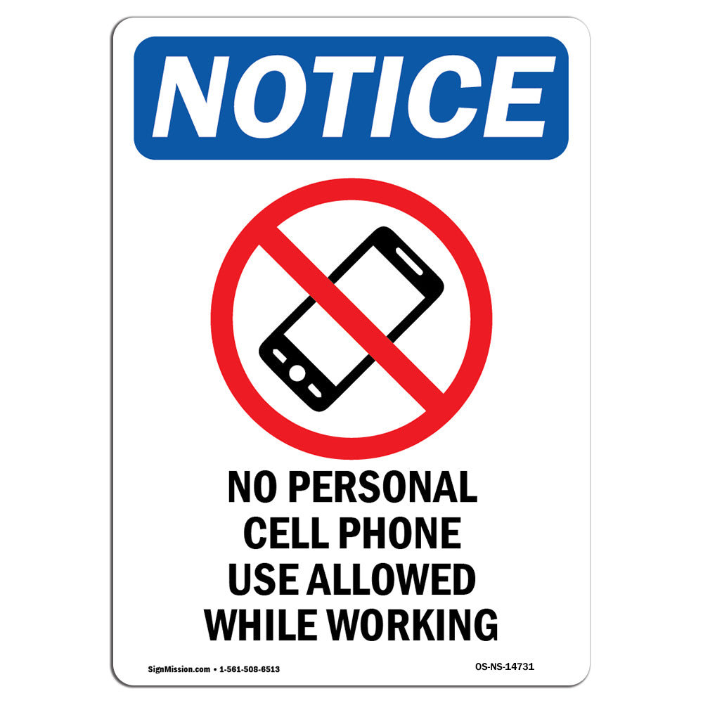 SignMission No Personal Cell Phone Sign | Wayfair